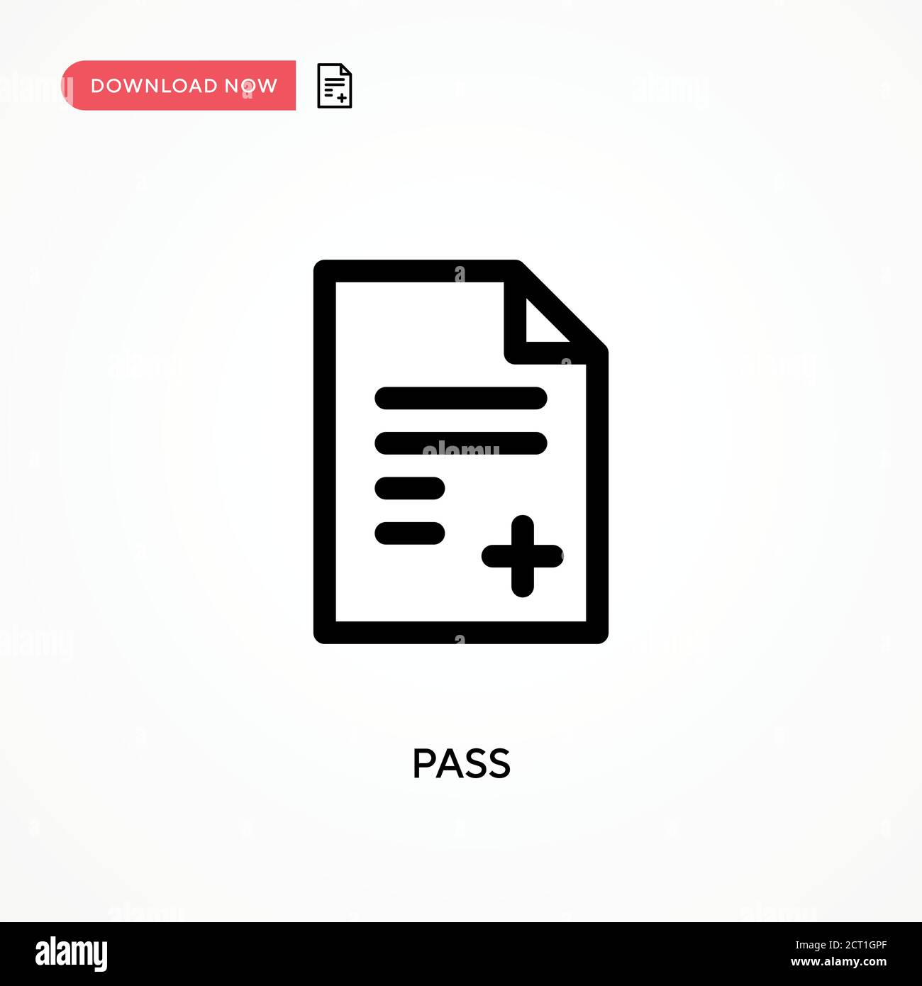 Pass Simple vector icon. Modern, simple flat vector illustration for ...