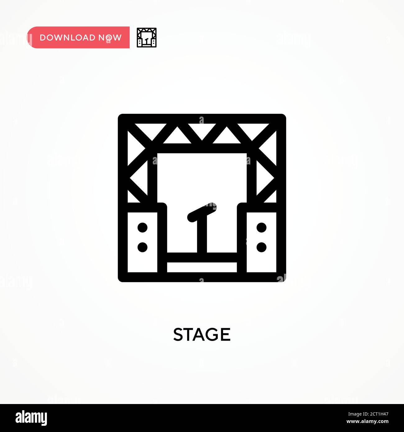Stage Simple vector icon. Modern, simple flat vector illustration for ...