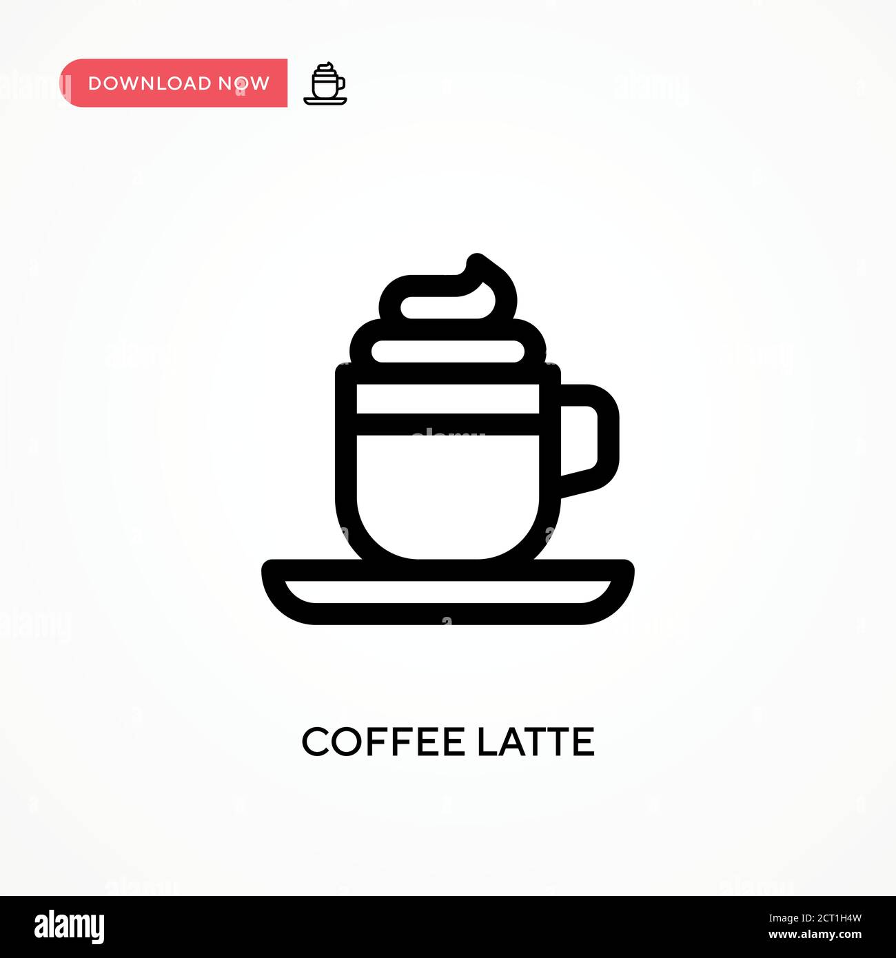 Coffee latte Simple vector icon. Modern, simple flat vector ...