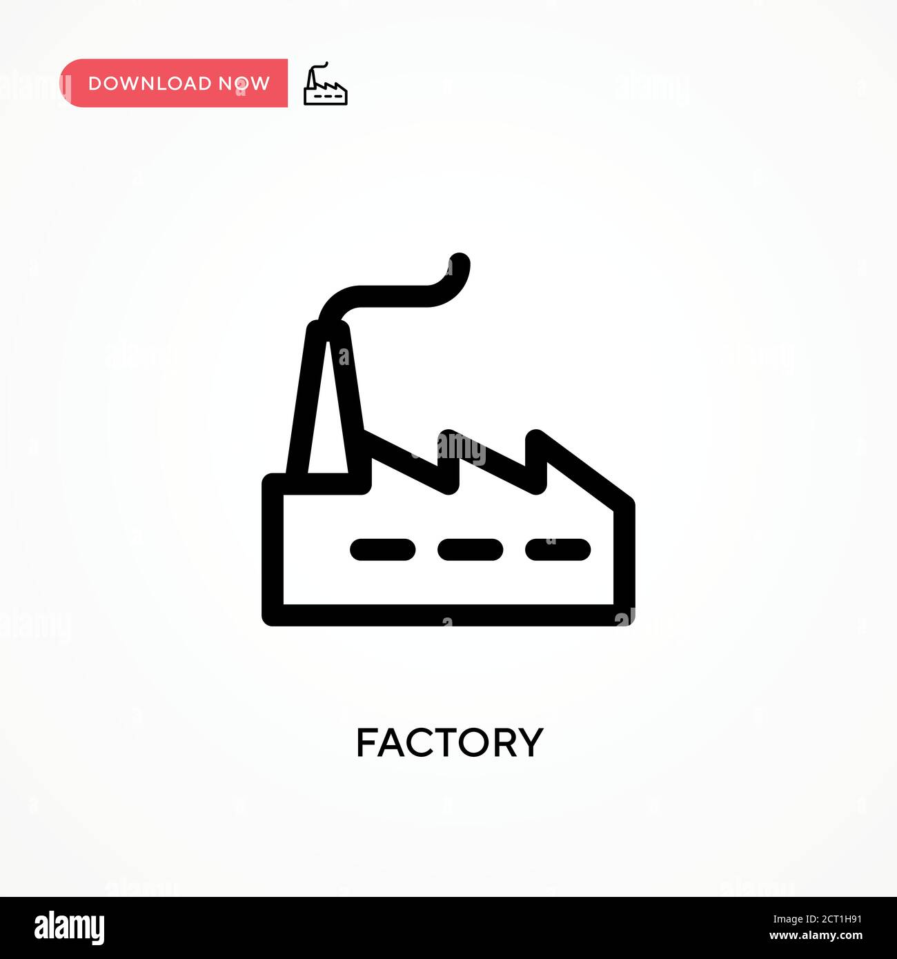 Factory Simple vector icon. Modern, simple flat vector illustration for ...