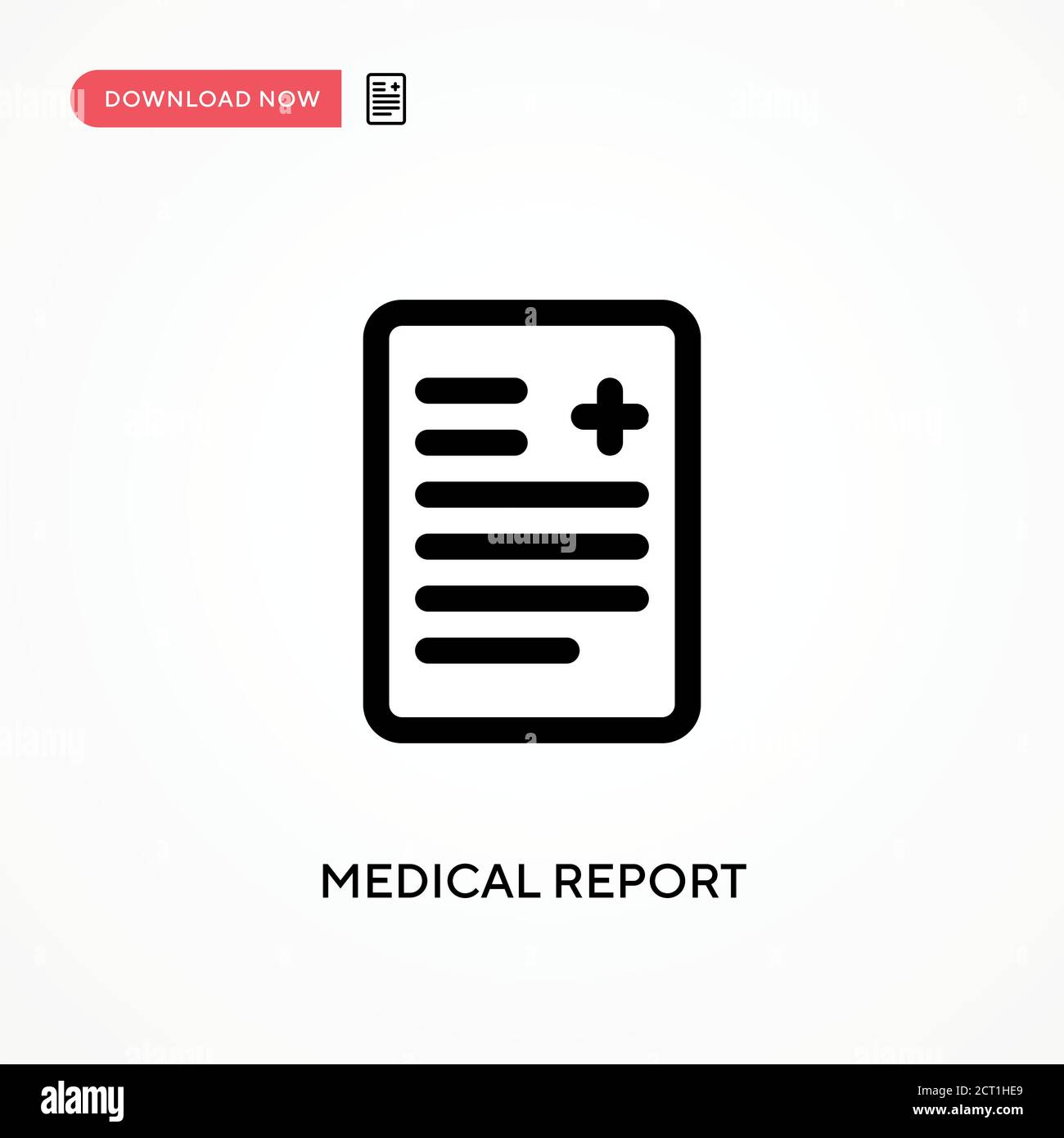 Medical report Simple vector icon. Modern, simple flat vector ...