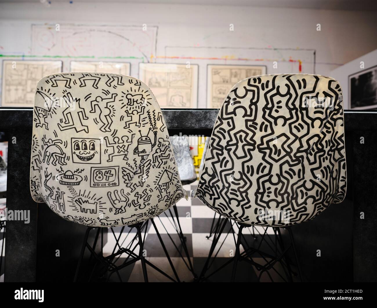 Chairs in Keith Haring's studio Stock Photo - Alamy