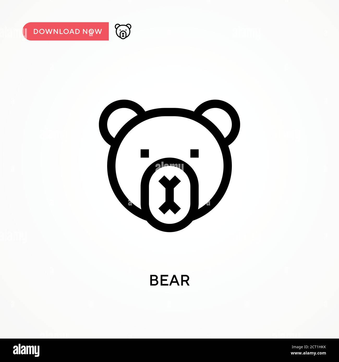 Bear Simple vector icon. Modern, simple flat vector illustration for ...