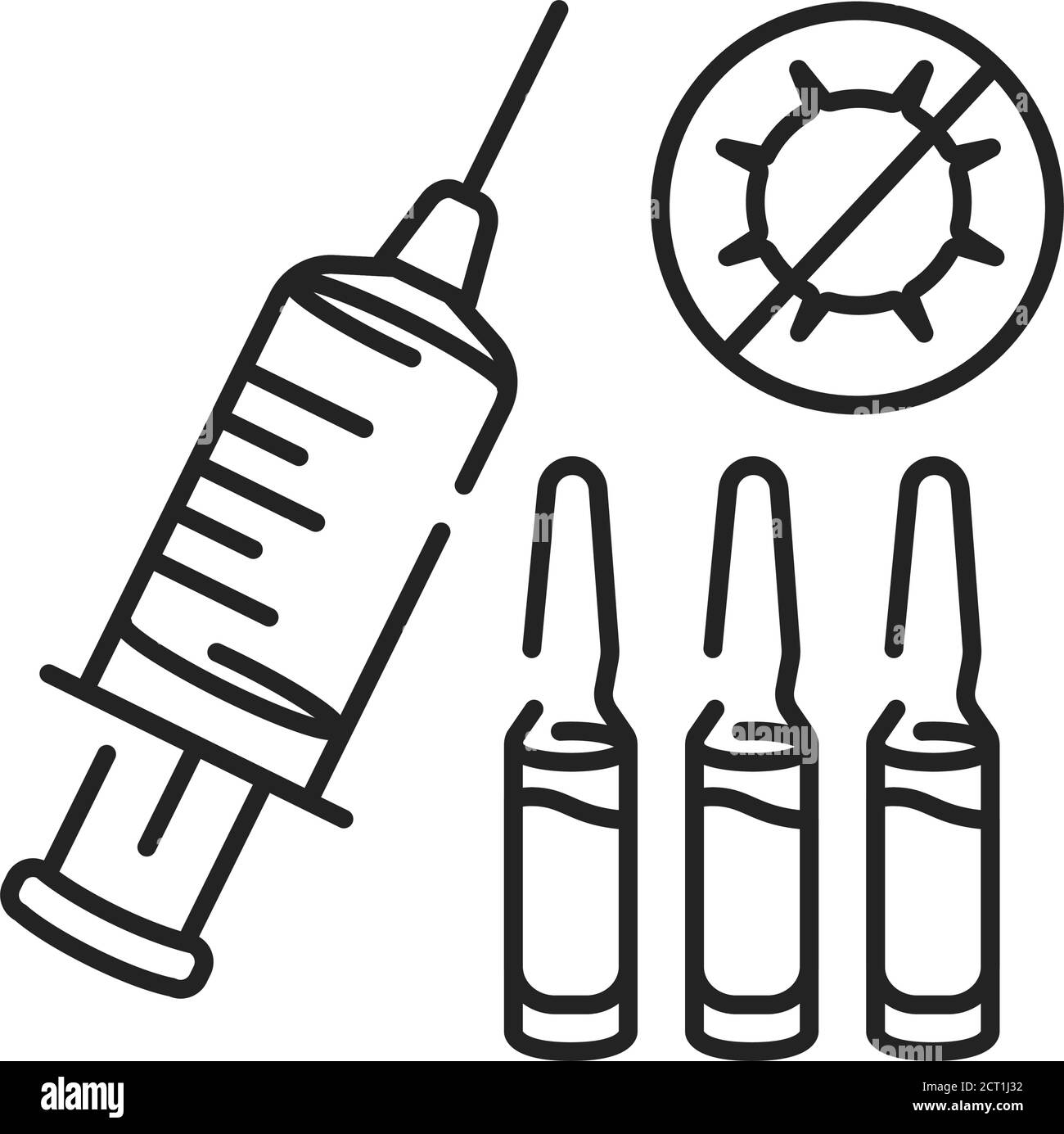 Ampoule line Black and White Stock Photos & Images - Alamy