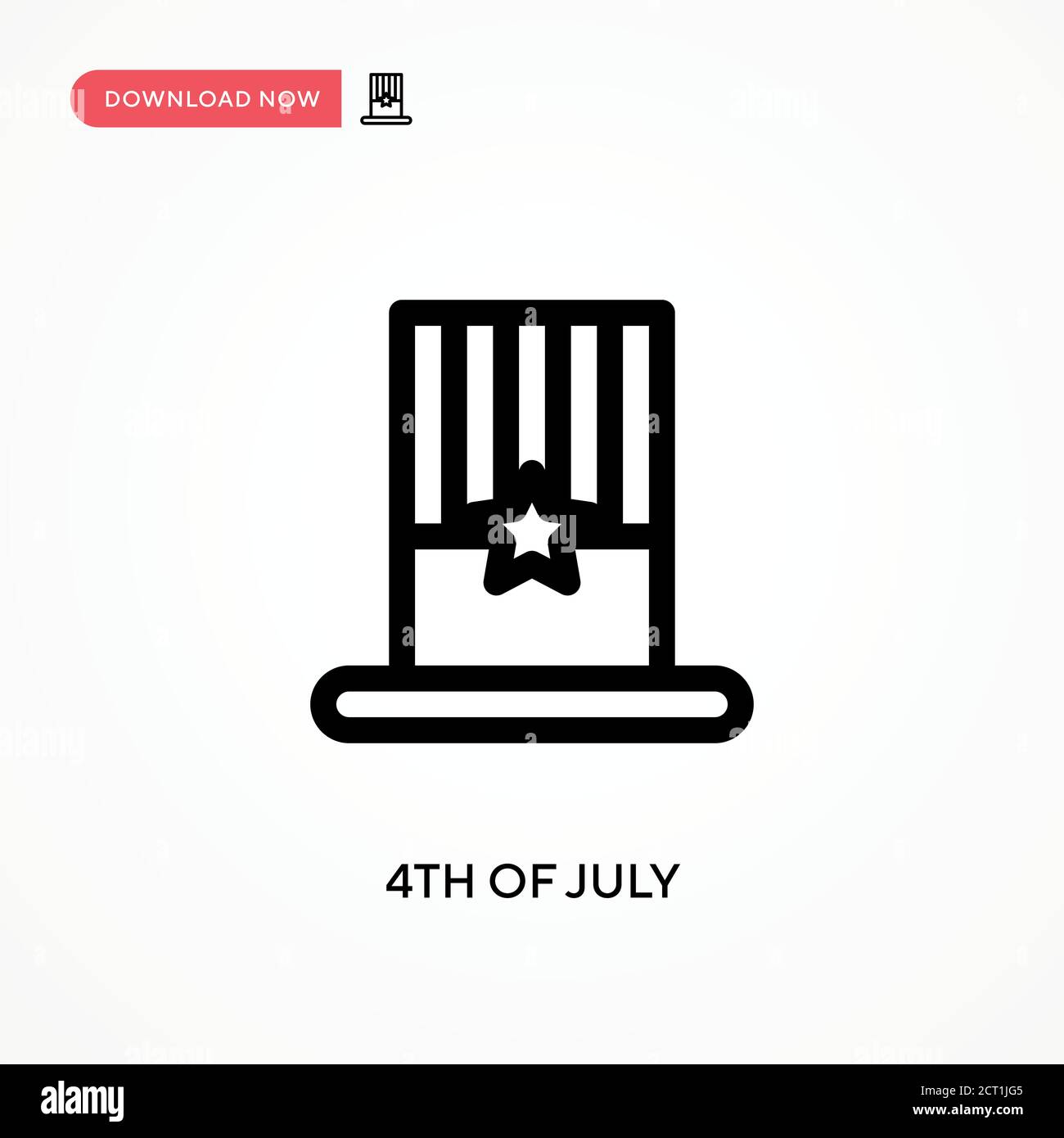 4th of july Simple vector icon. Modern, simple flat vector illustration ...