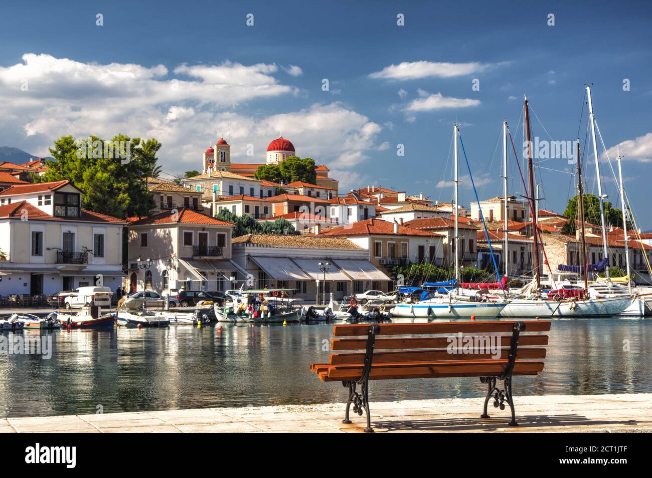 Marvelous town of port town of Galaxidi, close to ancient Greek ...