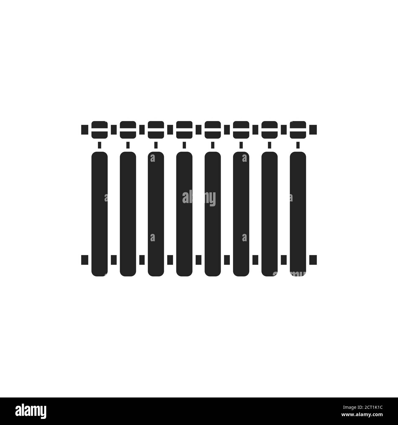 Aluminum battery black glyph icon on white background. Heat in the ...