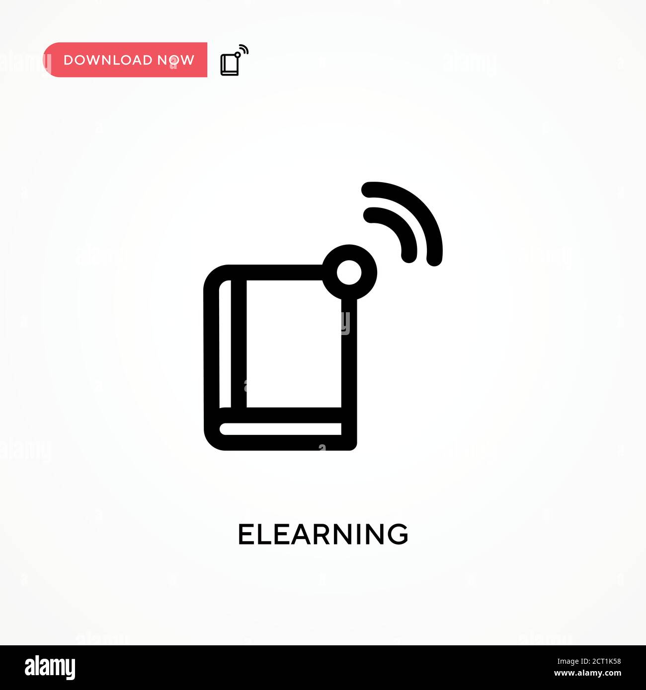 Elearning Simple vector icon. Modern, simple flat vector illustration ...