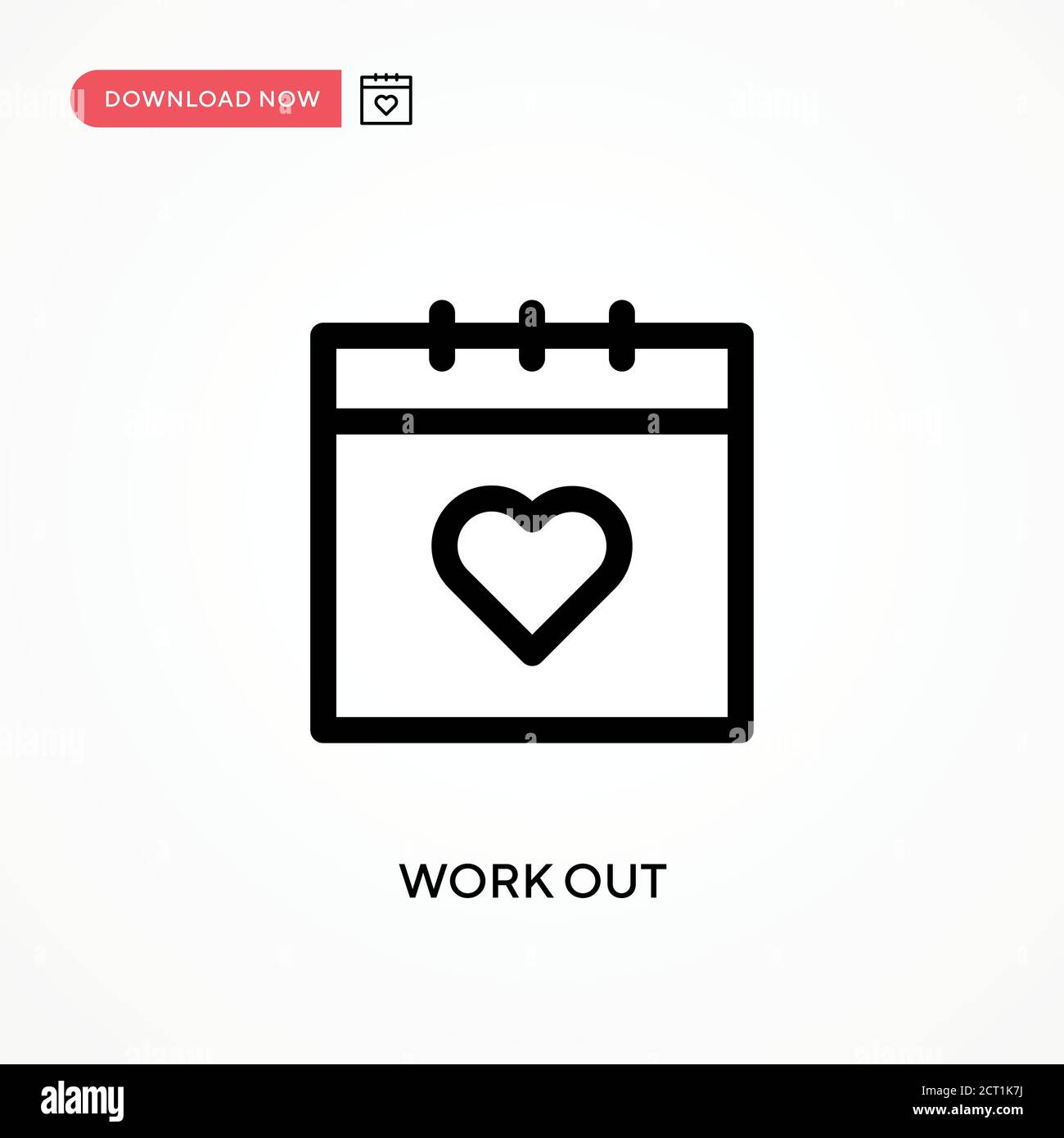 Work out Simple vector icon. Modern, simple flat vector illustration ...