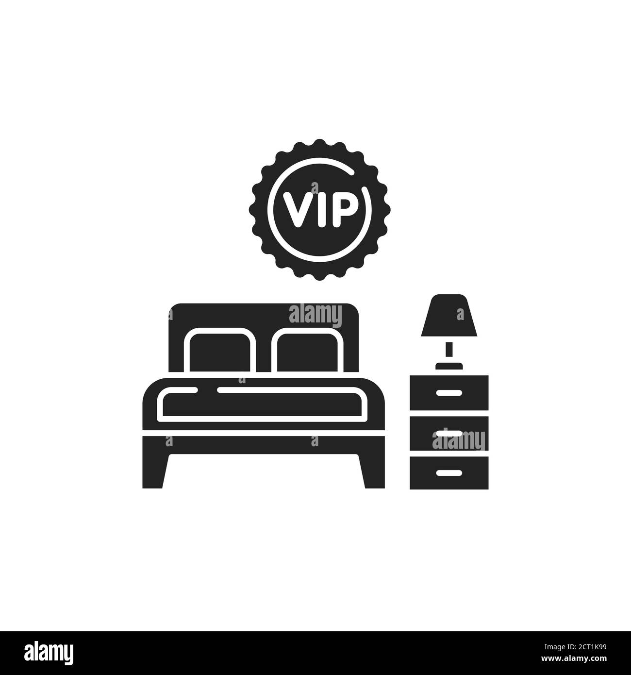 Vip hotel room glyph black icon. Luxury service. Sign for web page ...
