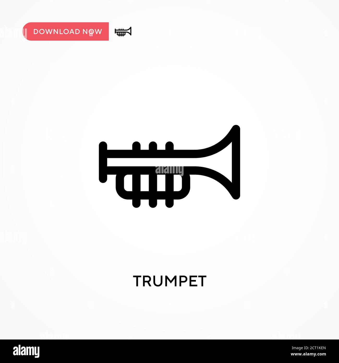 Trumpet Simple vector icon. Modern, simple flat vector illustration for ...