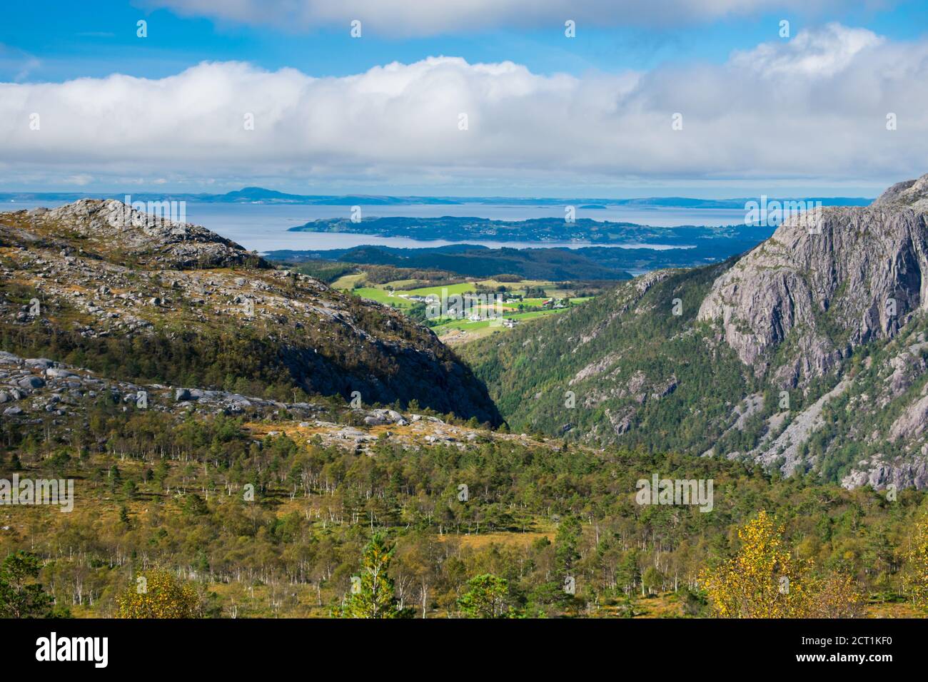 Reinaknuten Hiking Trail In Stavanger Norway On A Bright Day Stock ...