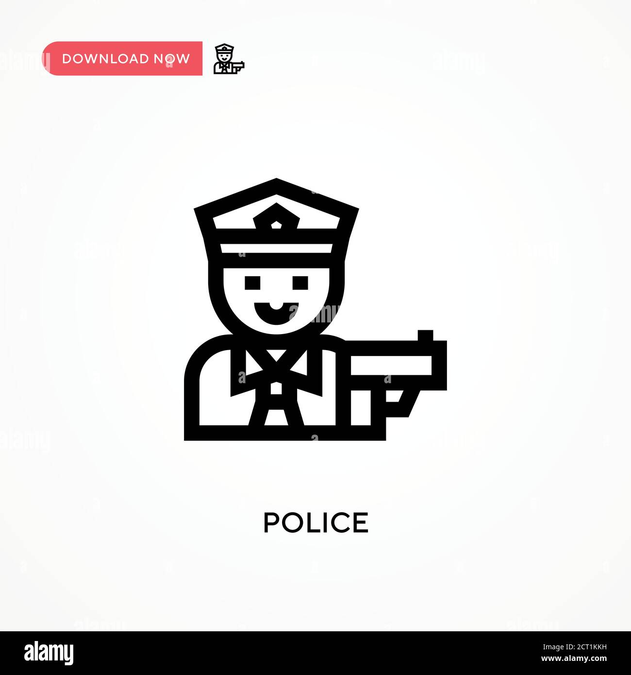 Police Simple vector icon. Modern, simple flat vector illustration for ...