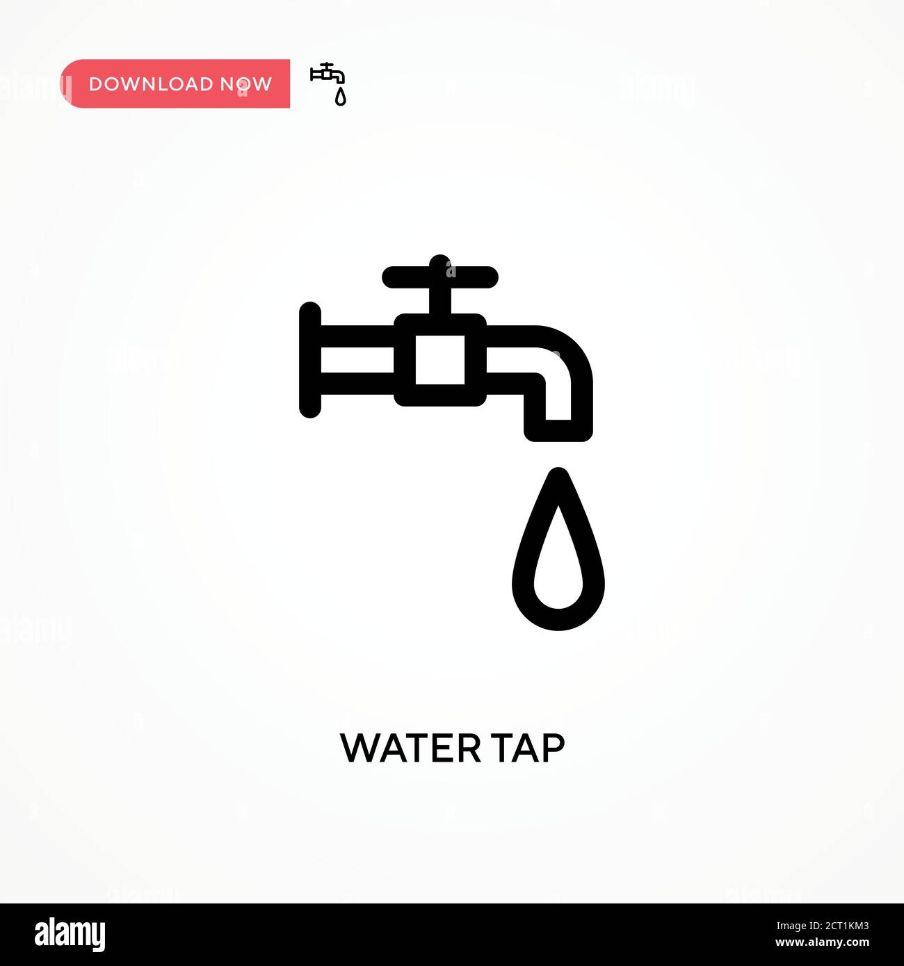 Water tap Simple vector icon. Modern, simple flat vector illustration ...