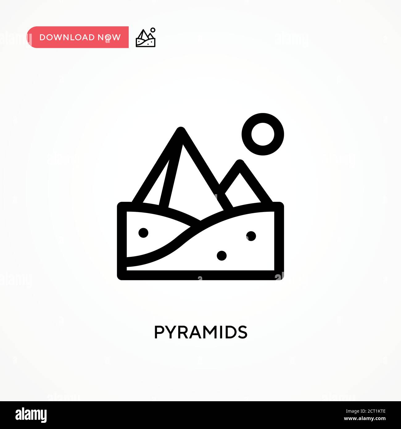 Pyramids Simple vector icon. Modern, simple flat vector illustration ...