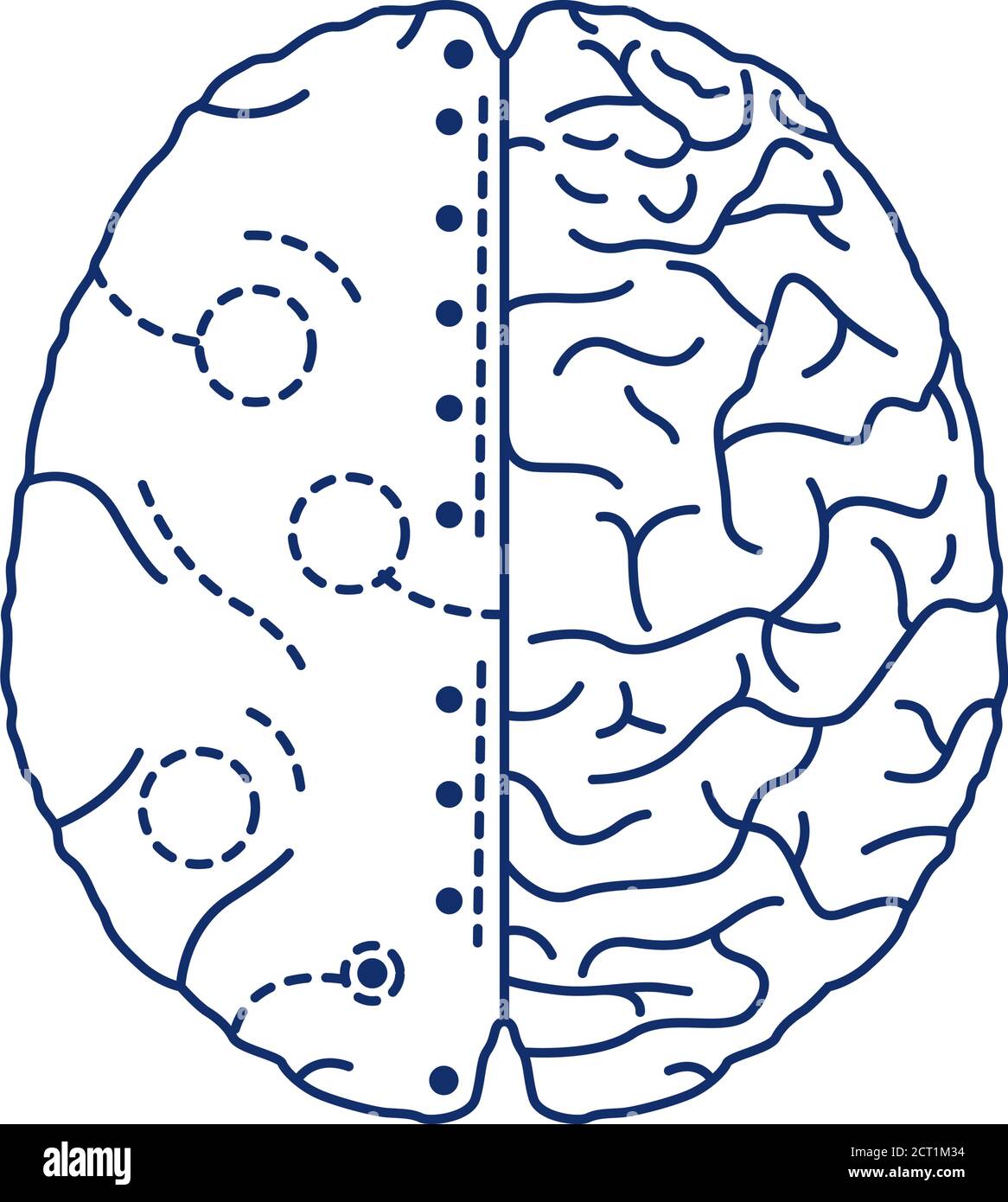 Artificial brain black line icon. Software and hardware with cognitive ...