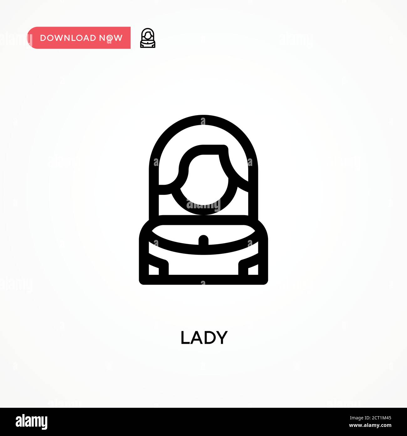 Lady Simple vector icon. Modern, simple flat vector illustration for ...