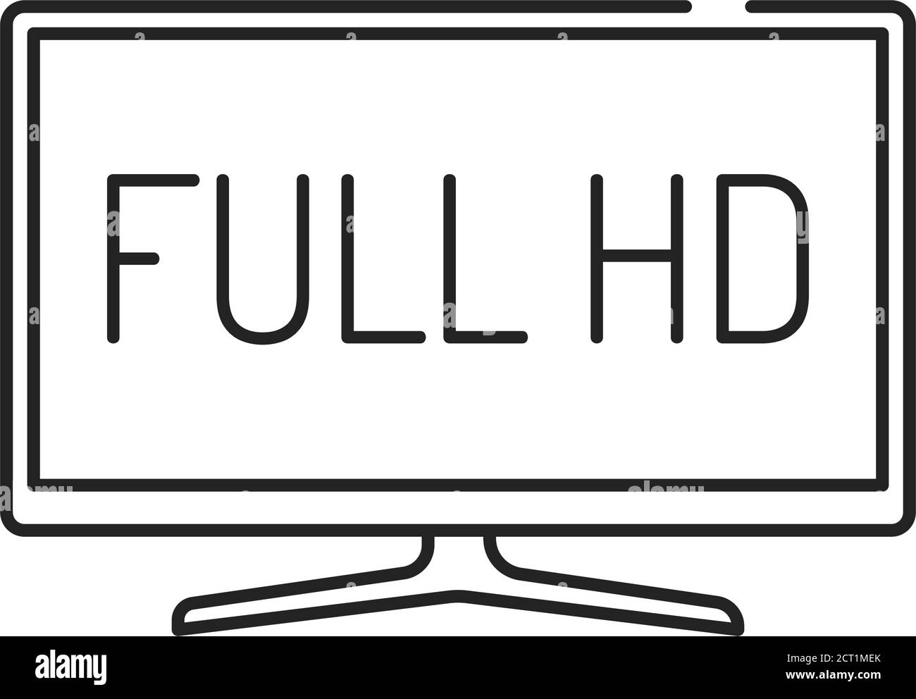 Full hd black line icon. Full High Definition. Resolution 1920 1080 ...