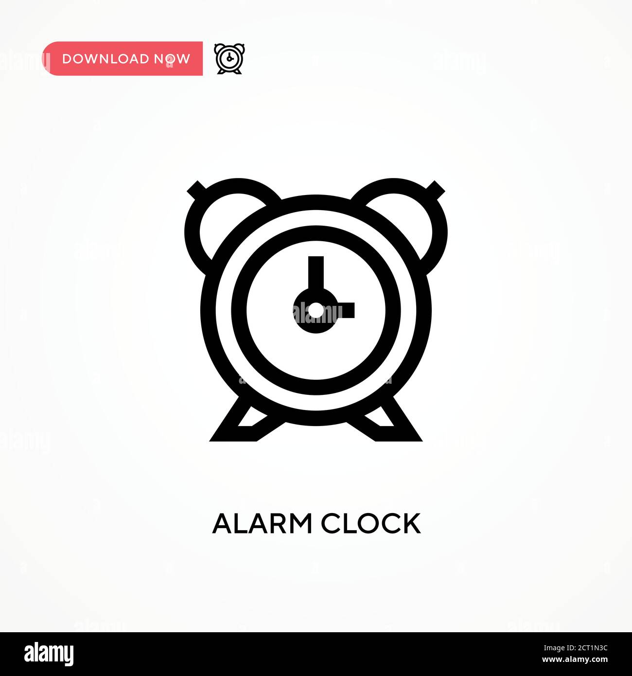 Alarm clock Simple vector icon. Modern, simple flat vector illustration ...
