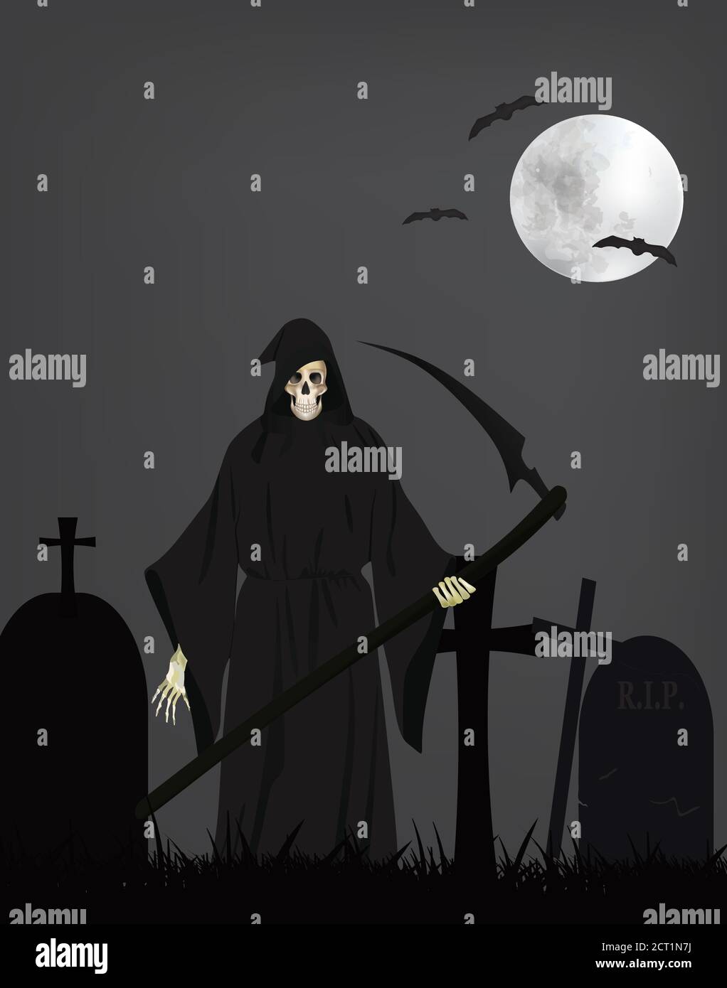 Stone cross on dark Stock Vector Images - Alamy