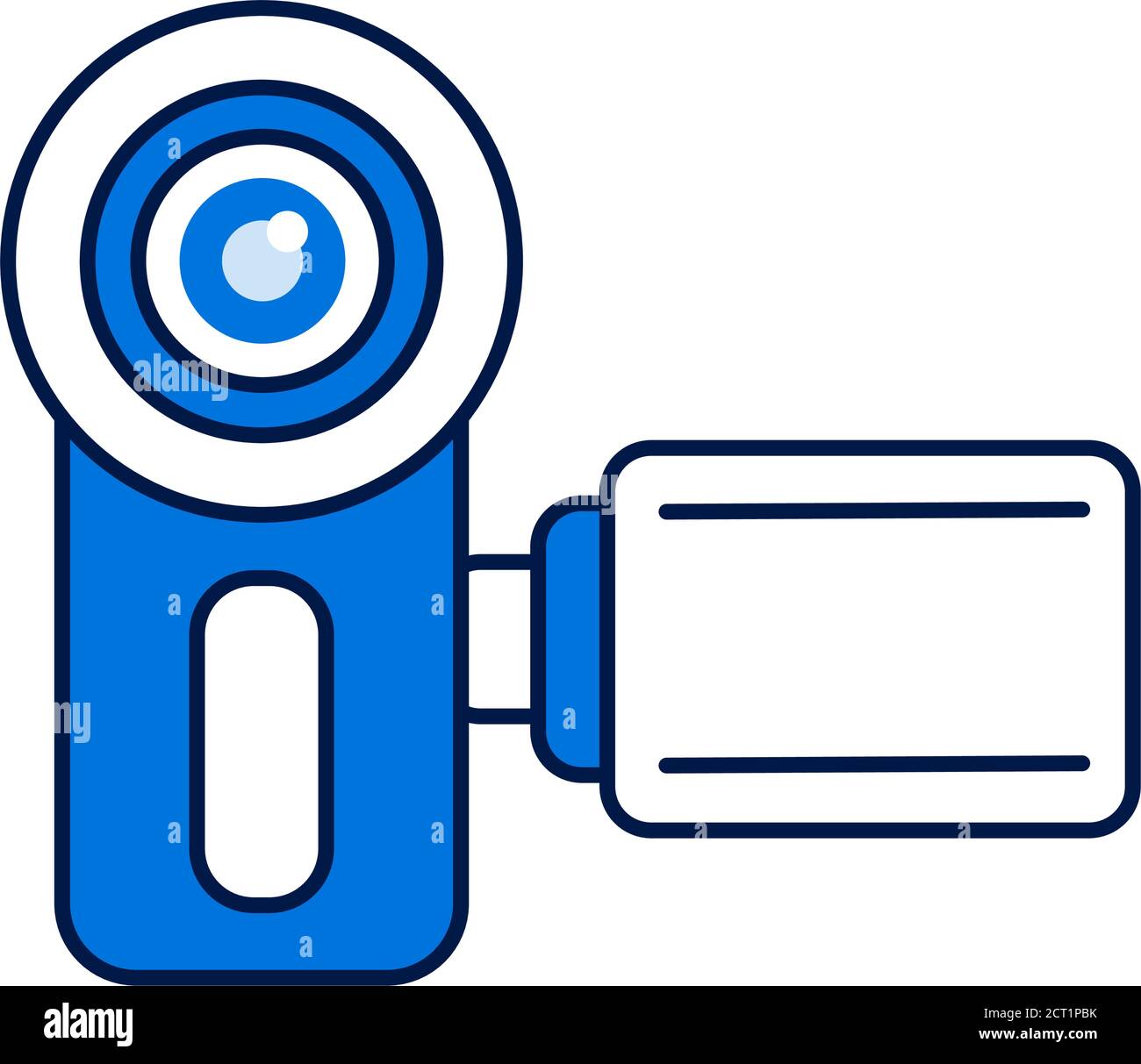 Videocamera color line icon. Electronic device. Video recording ...