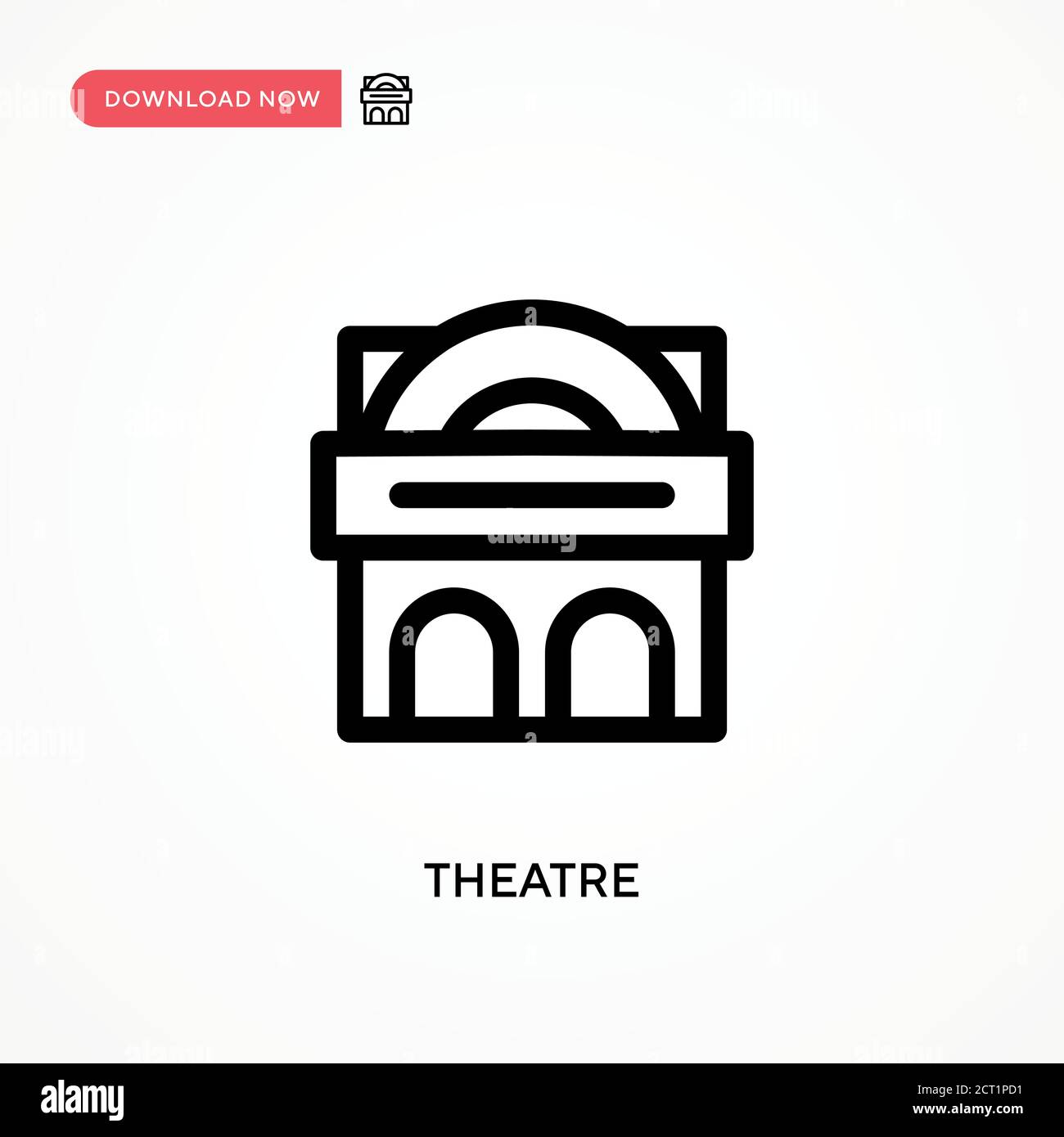 Theatre Simple vector icon. Modern, simple flat vector illustration for ...