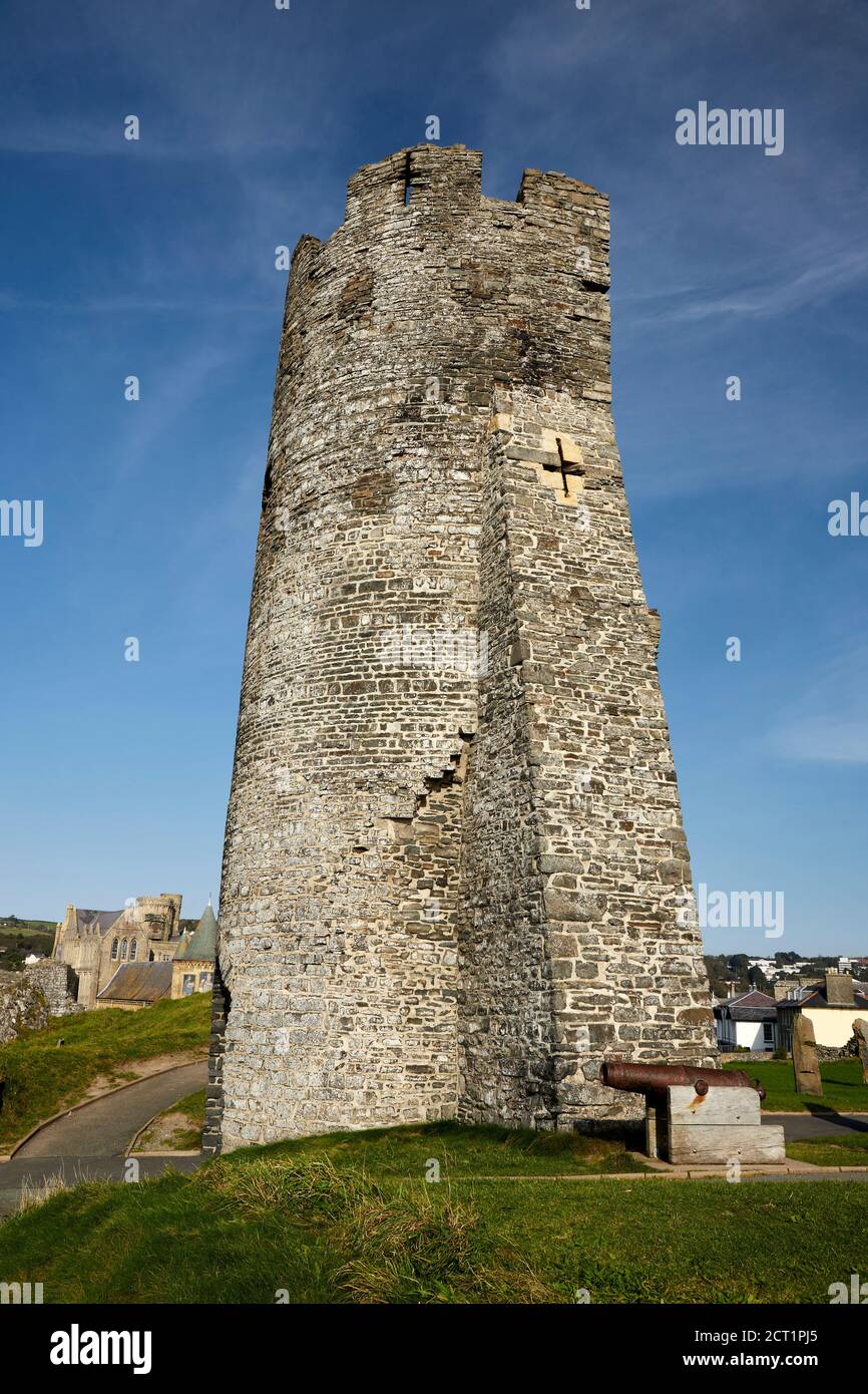 North Tower Gateway Aberystwyth Castle Ceredigion Wales UK Stock Photo ...