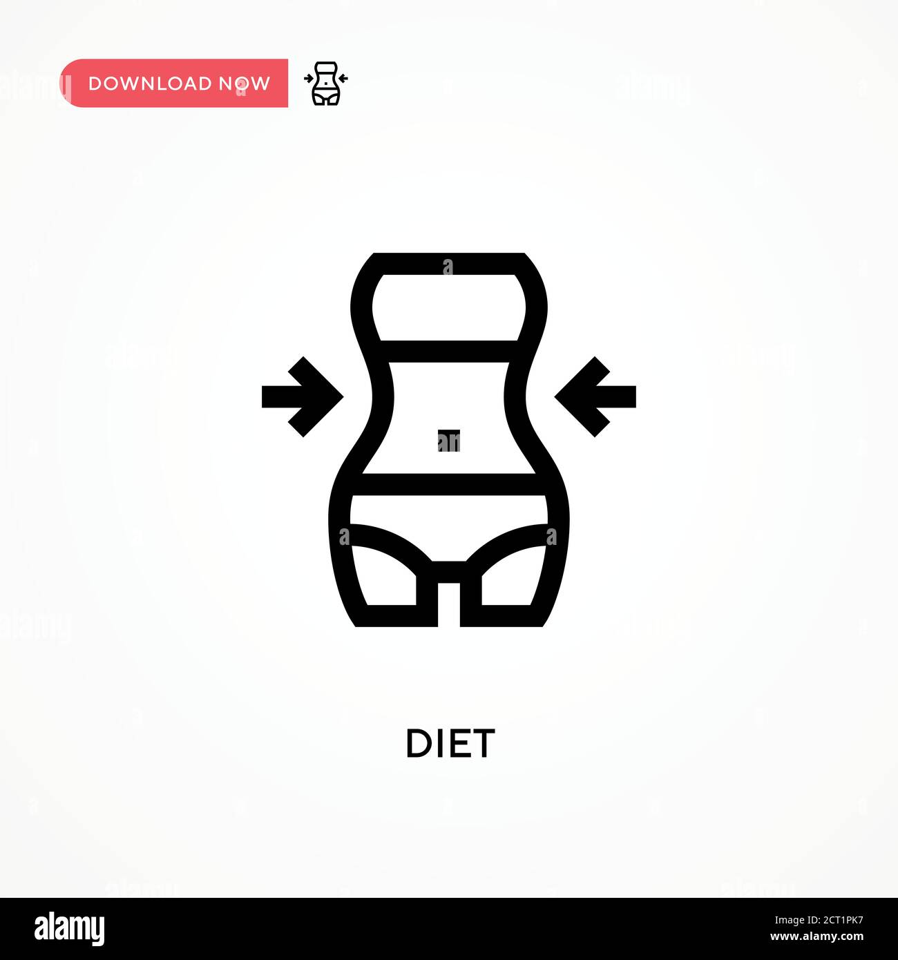 Diet Simple vector icon. Modern, simple flat vector illustration for ...