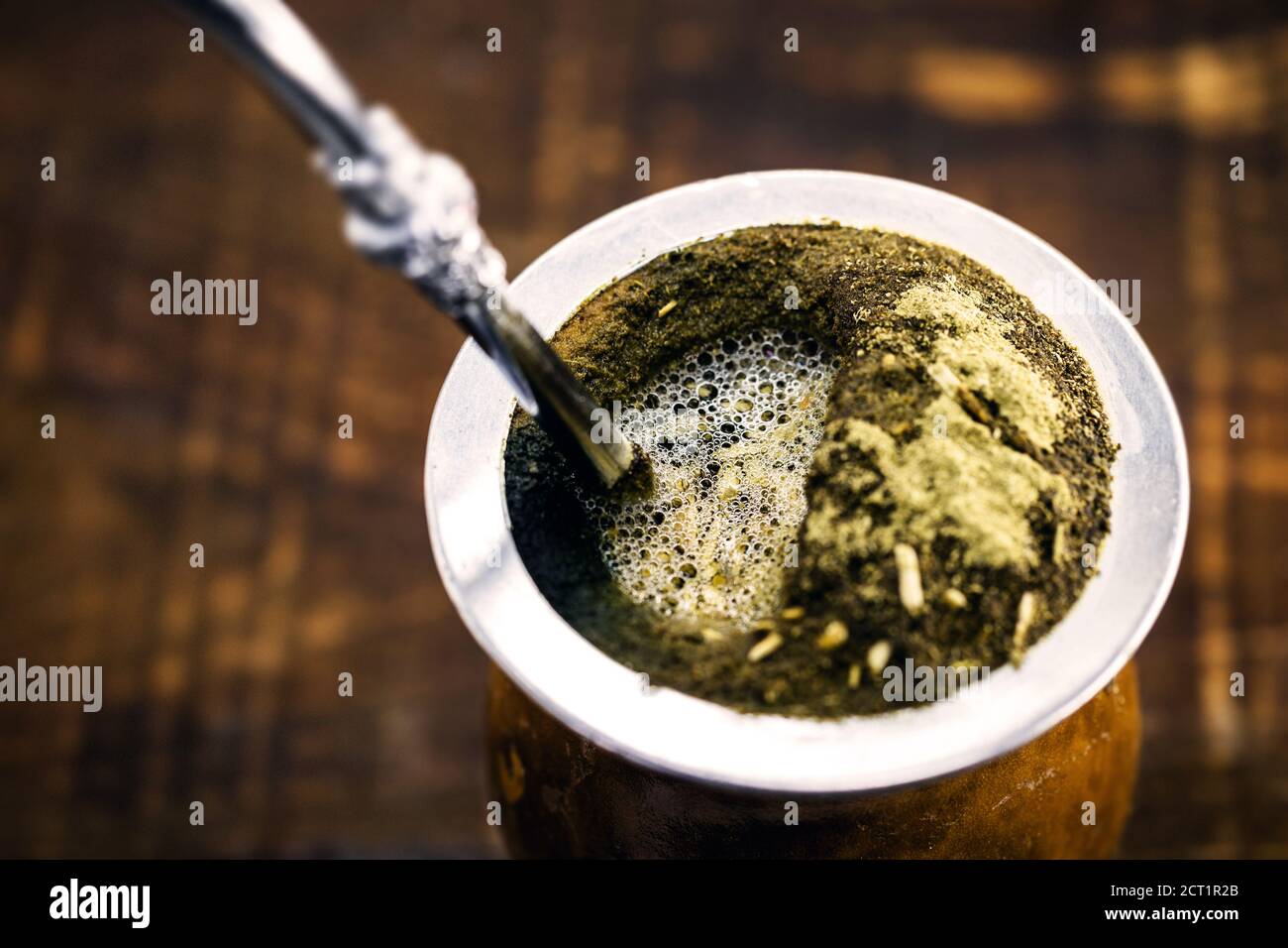 A typical Brazilian drink, o chimarrão, or mate, is a characteristic ...