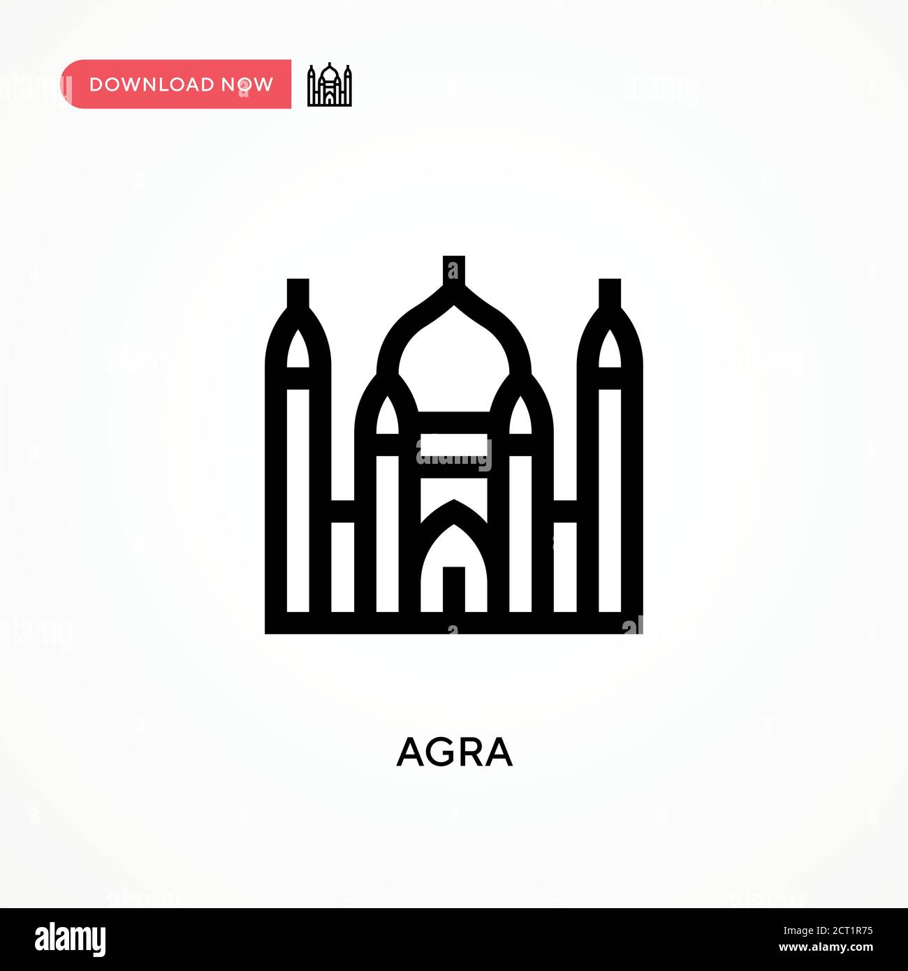 Red fort india sunset Stock Vector Images - Alamy