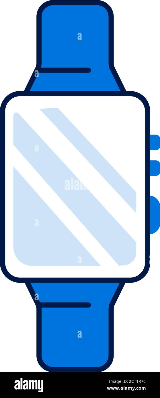 Smart watch color line icon. Digital device concept. Innovation ...