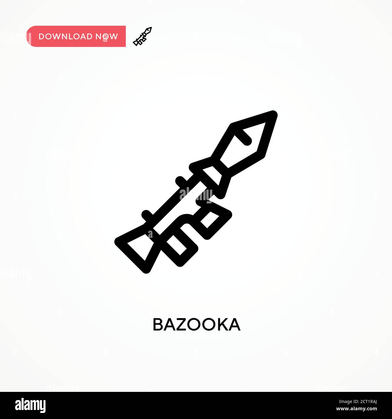 Bazooka Simple vector icon. Modern, simple flat vector illustration for web site or mobile app ...