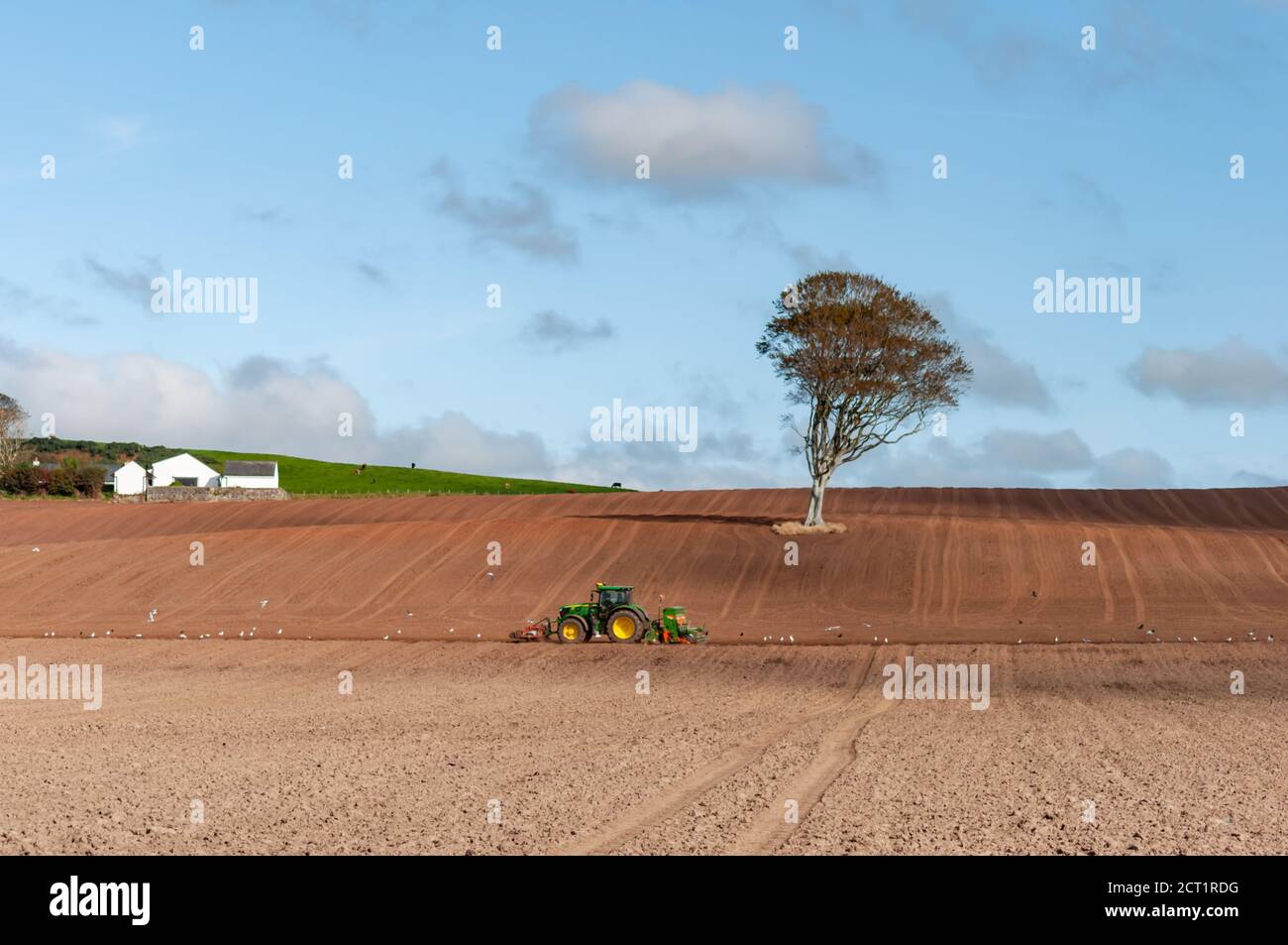 Tractor ploughing coastal farming hi-res stock photography and images ...