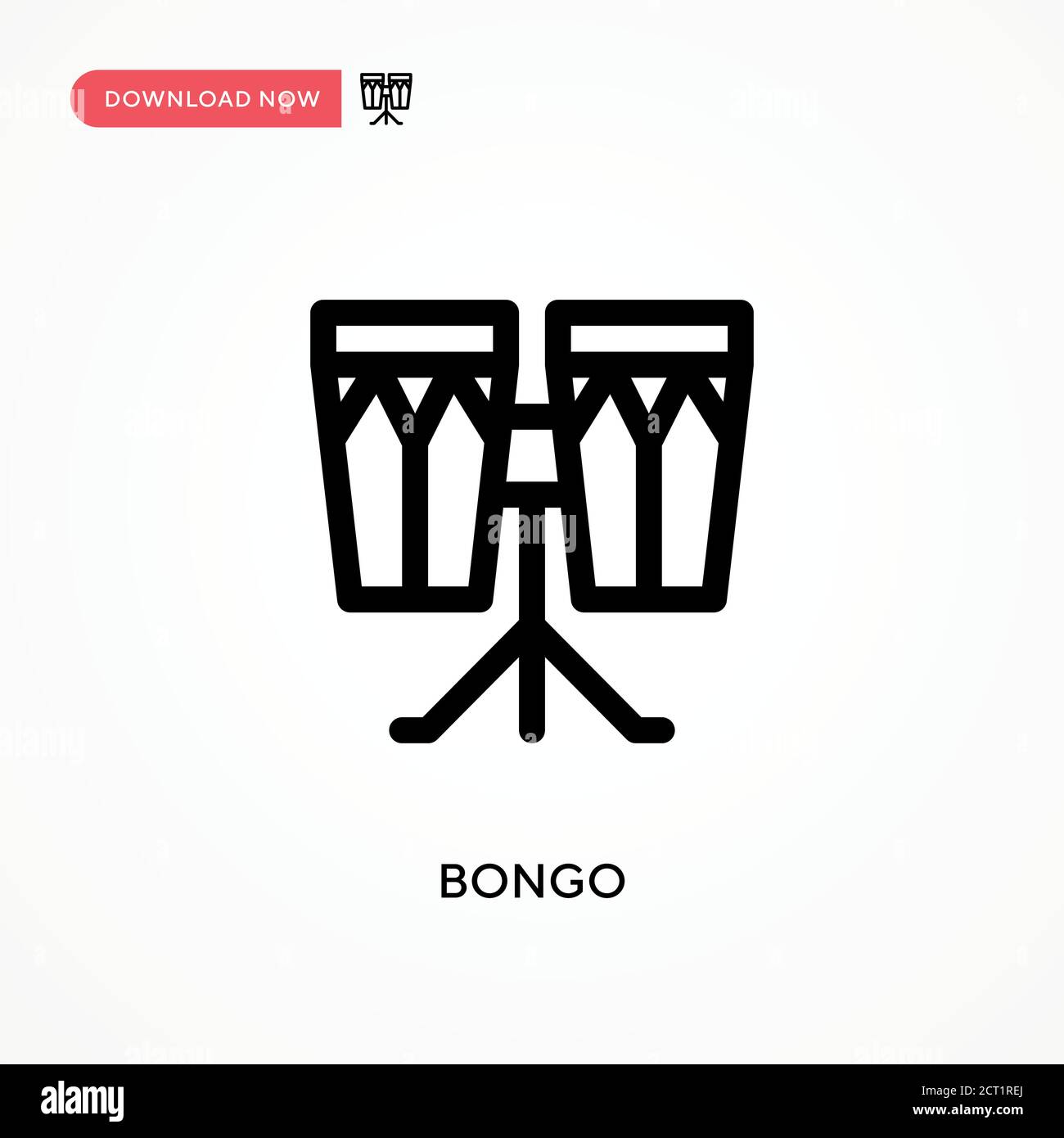 Bongo Simple vector icon. Modern, simple flat vector illustration for ...