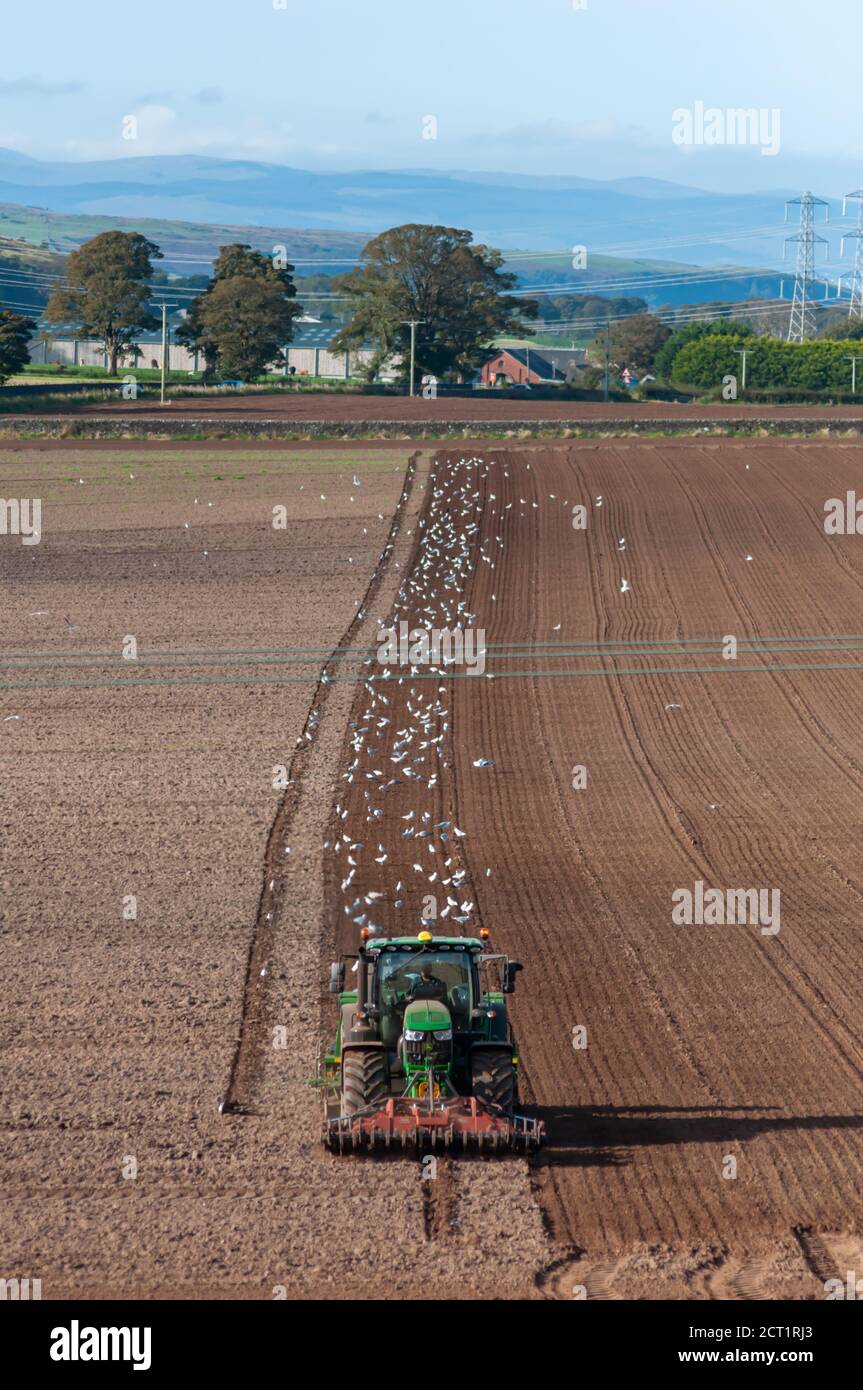Tractor ploughing coastal farming hi-res stock photography and images ...