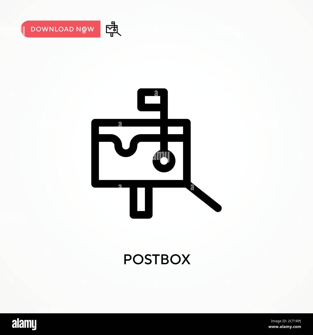 Postbox Simple vector icon. Modern, simple flat vector illustration for web site or mobile app ...
