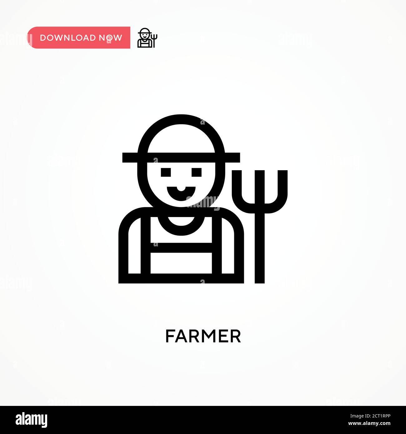 Farmer Simple vector icon. Modern, simple flat vector illustration for ...