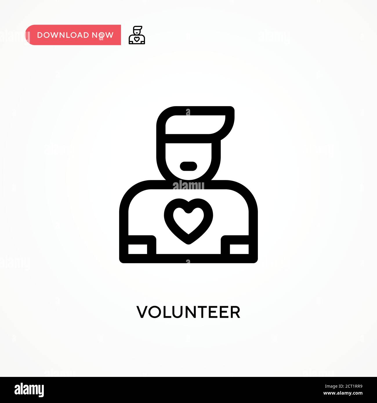 Volunteer Simple vector icon. Modern, simple flat vector illustration ...