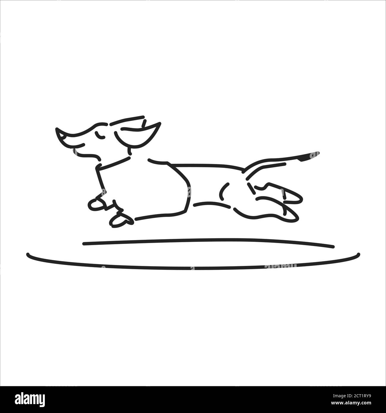 Dachshund dog run Stock Vector Images - Alamy
