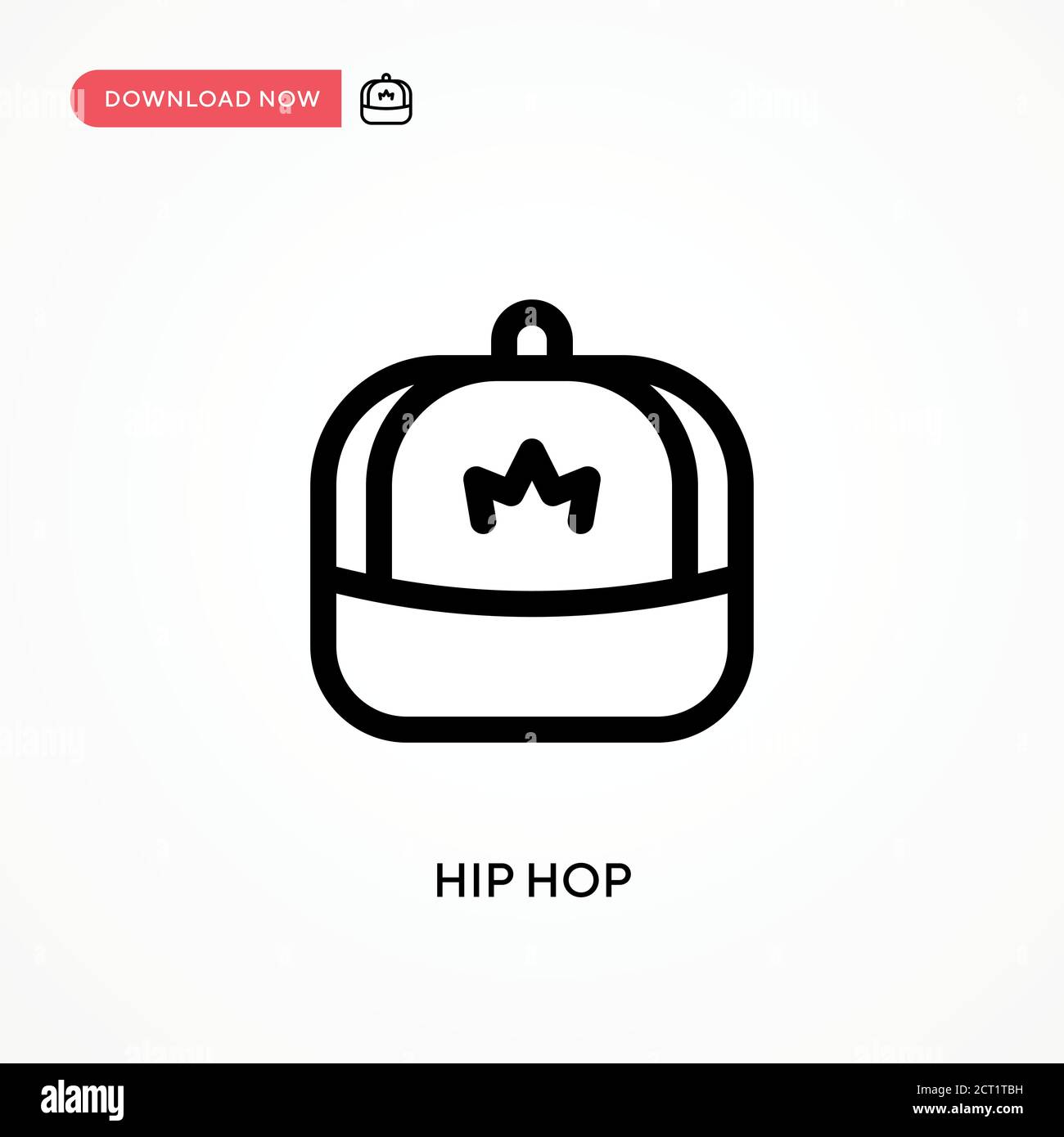 Hip hop Simple vector icon. Modern, simple flat vector illustration for ...