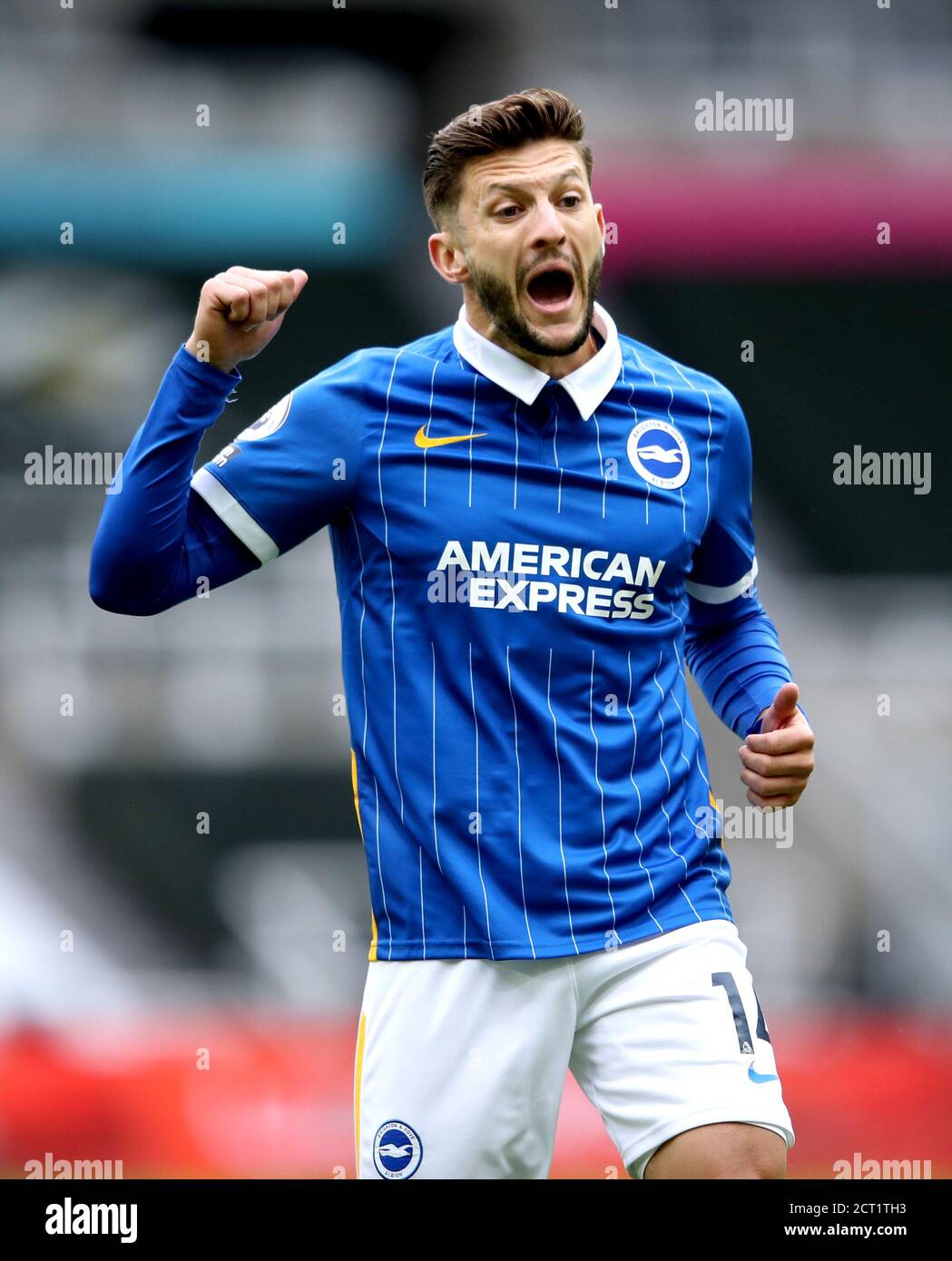 Brighton and Hove Albion's Adam Lallana during the Premier League match ...