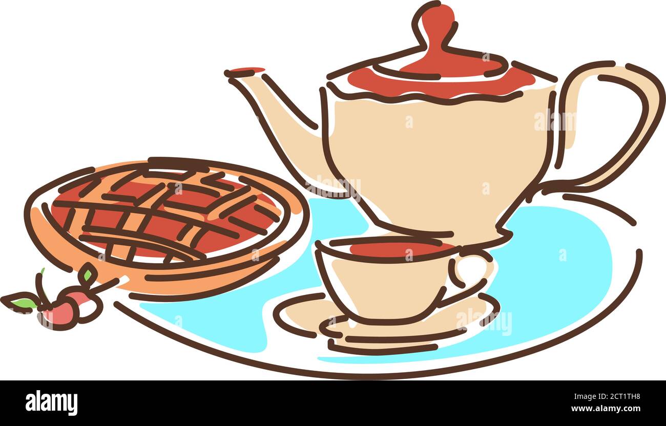 Afternoon tea sweets Stock Vector Images - Alamy