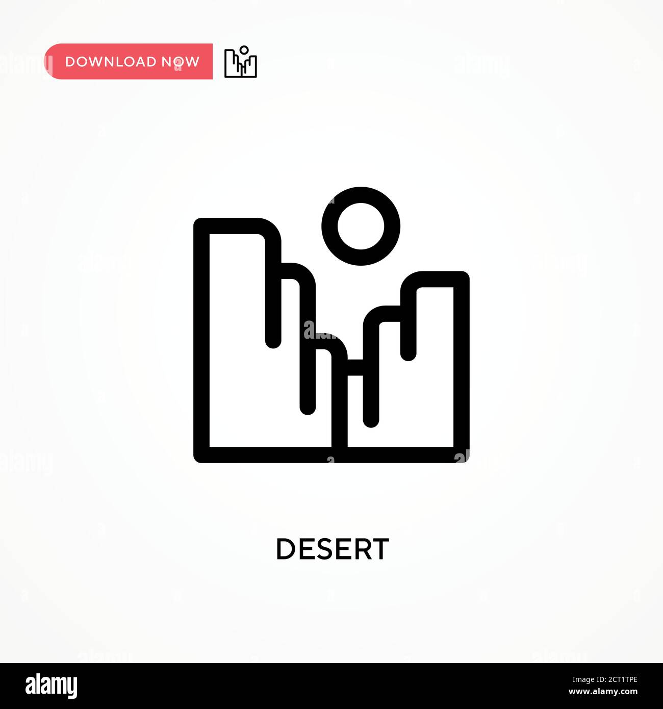 Desert Simple vector icon. Modern, simple flat vector illustration for ...