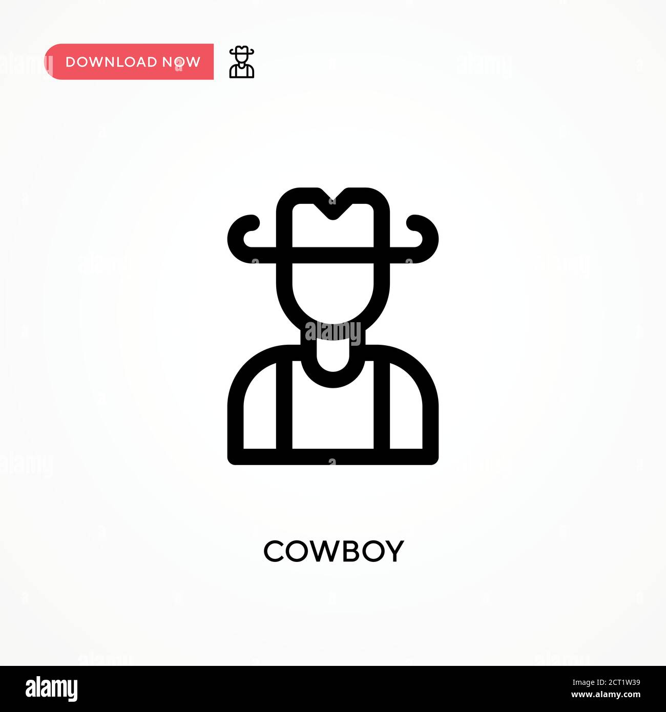 Cowboy Simple vector icon. Modern, simple flat vector illustration for ...