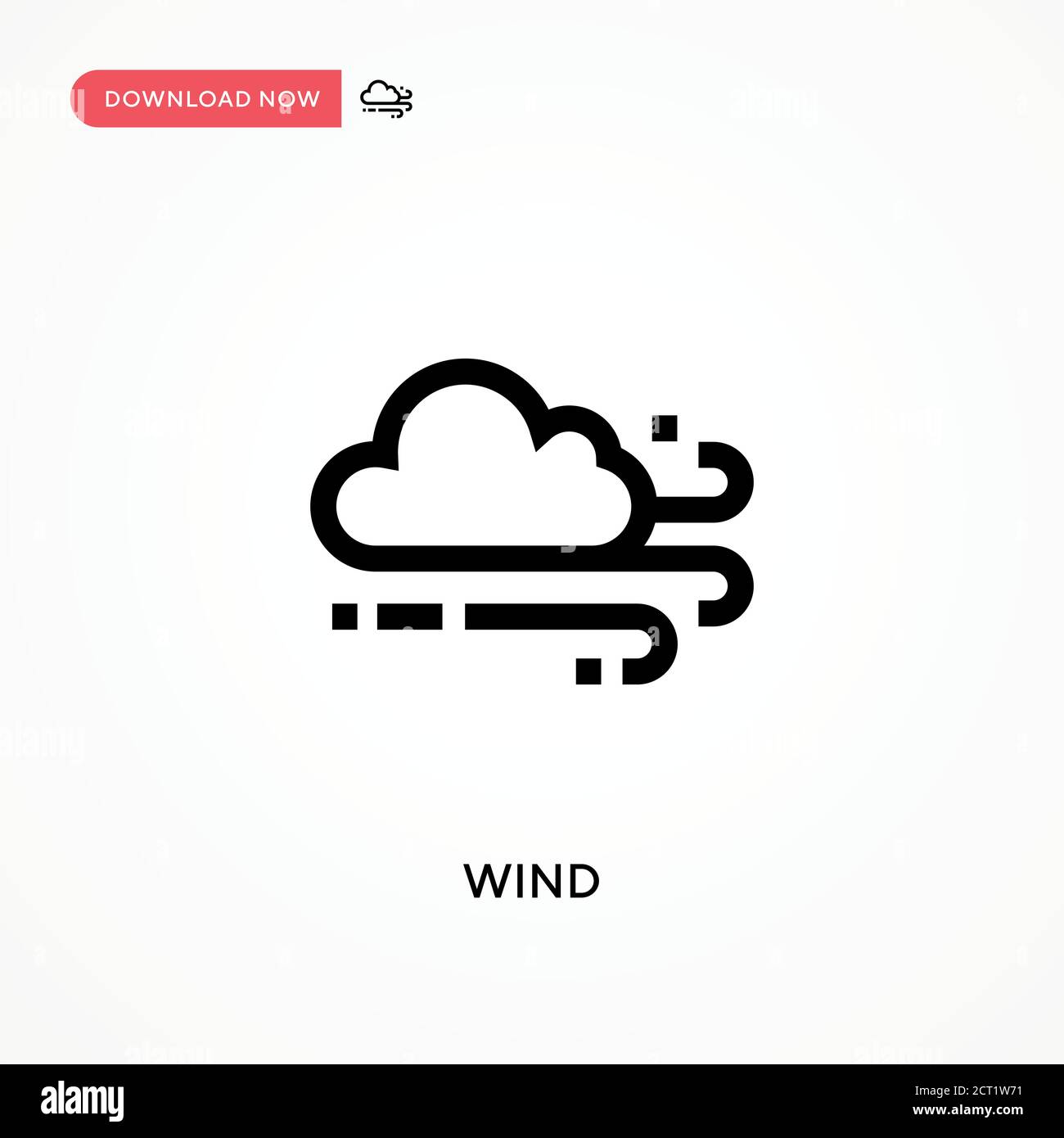 Wind Simple vector icon. Modern, simple flat vector illustration for ...