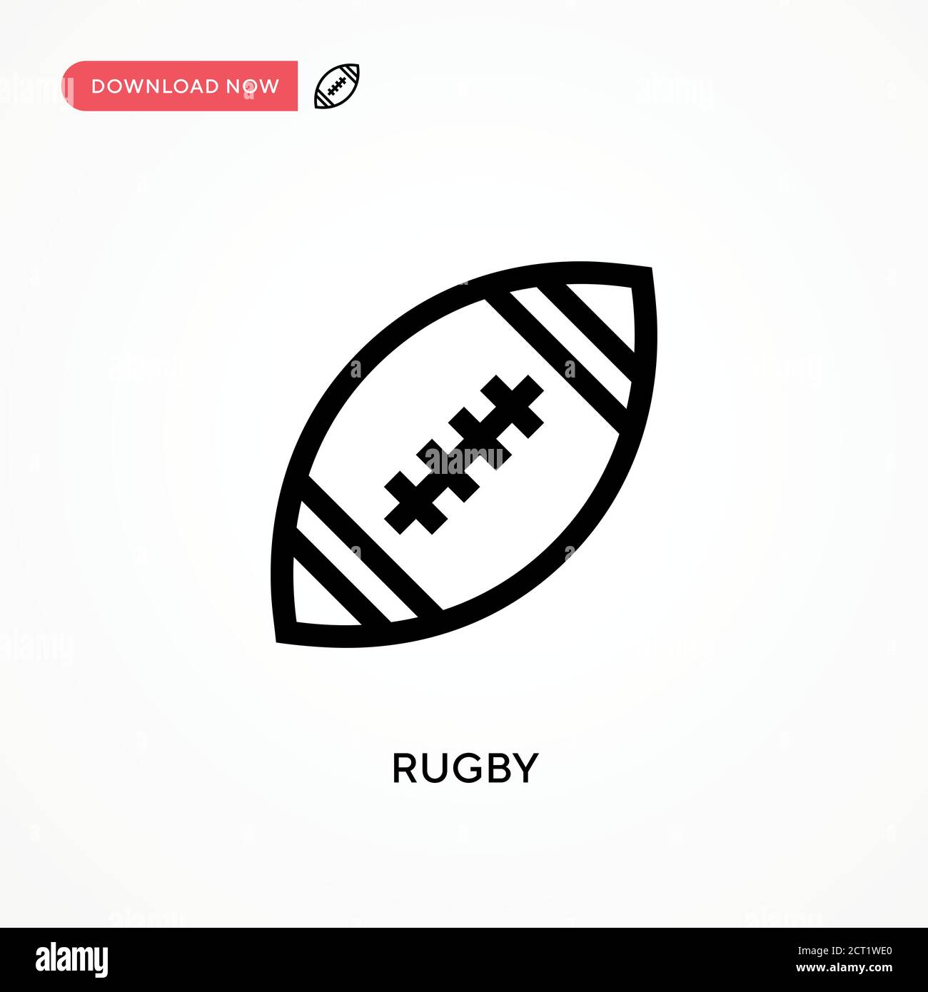Rugby Simple vector icon. Modern, simple flat vector illustration for ...