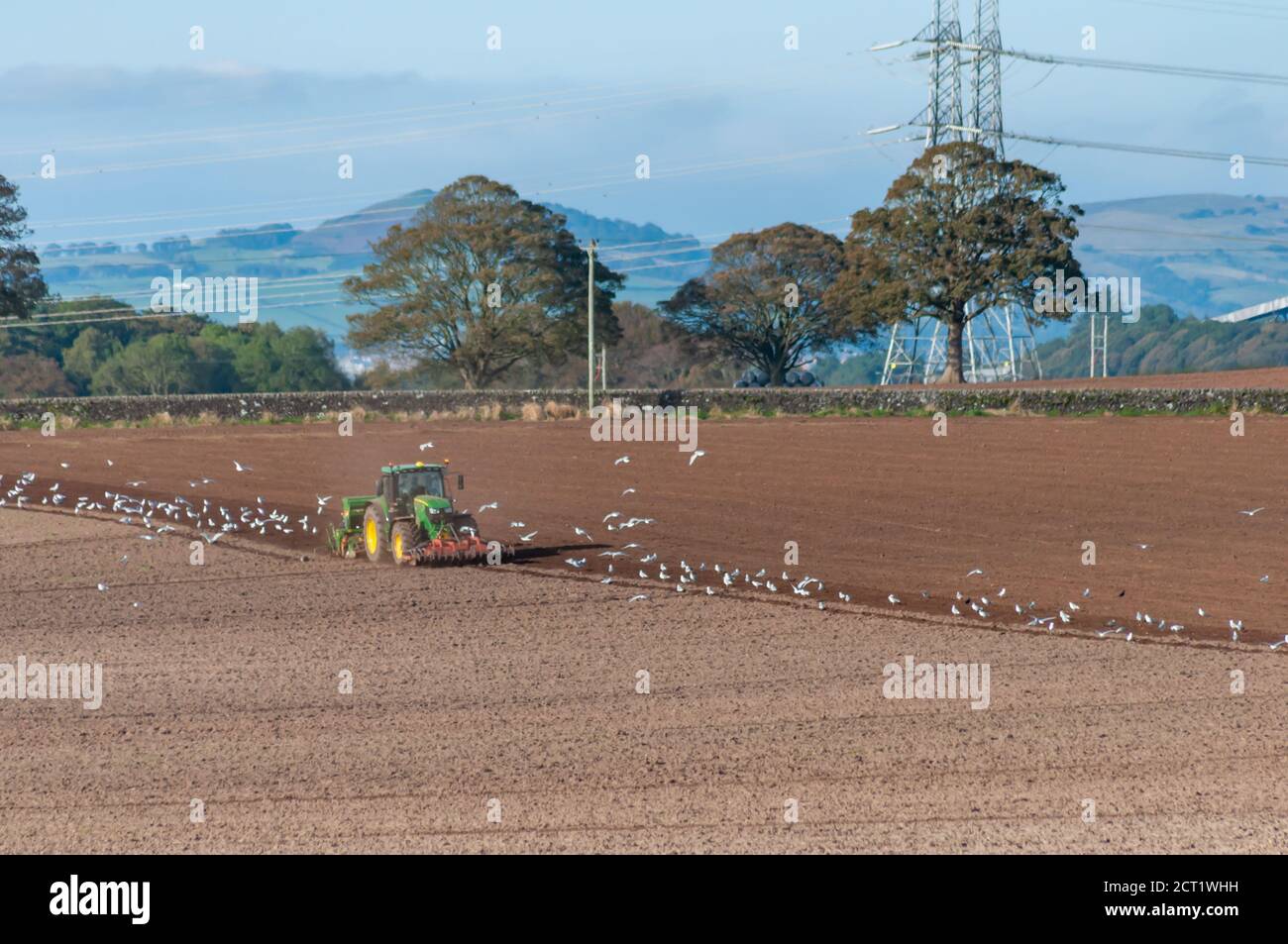 Tractor ploughing coastal farming hi-res stock photography and images ...