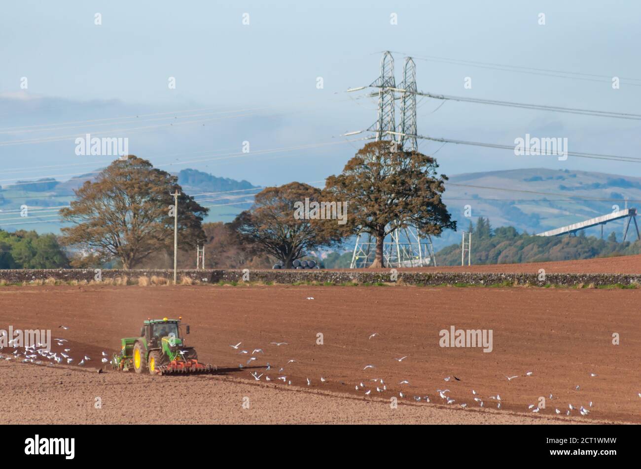 Tractor ploughing coastal farming hi-res stock photography and images ...