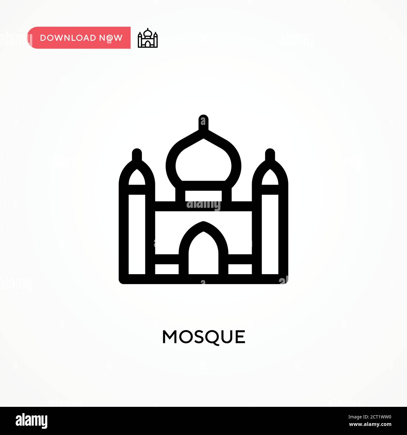 Mosque Simple vector icon. Modern, simple flat vector illustration for ...