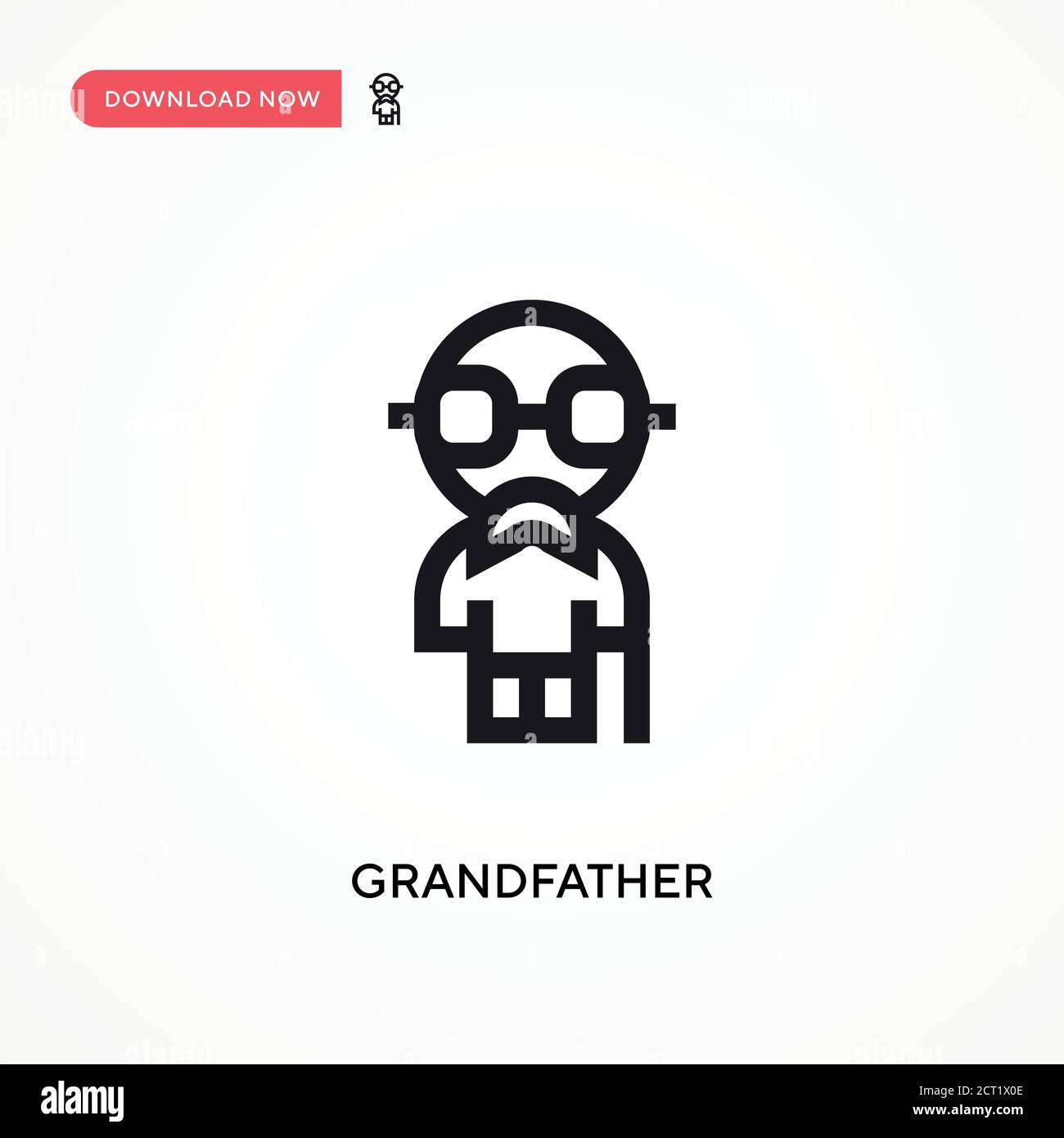 Grandfather Simple vector icon. Modern, simple flat vector illustration for web site or mobile ...